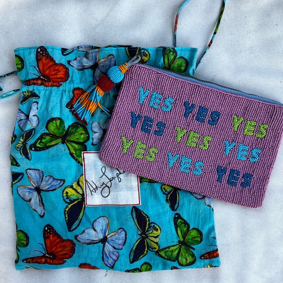 ashley longshore | Bags | Ashley Longshore Original Beaded Yes Bag ...